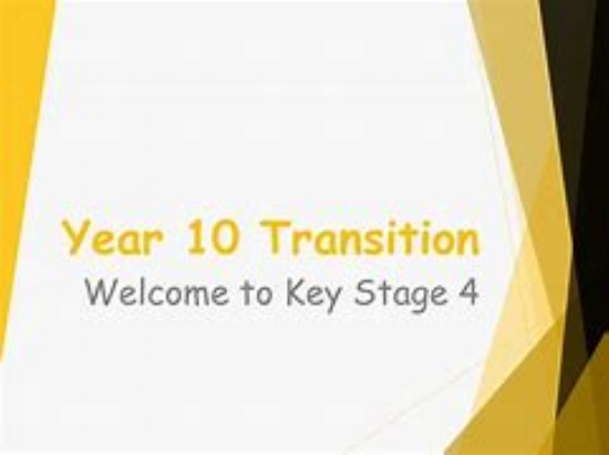 Shevington High School - Year 10 ' Welcome to Key Stage 4'